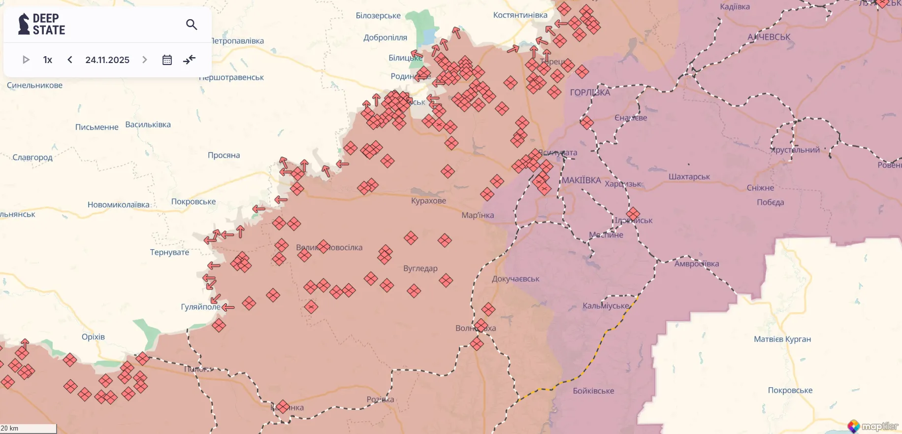 Наступ Росії – чи здатна РФ повністю захопити Донеччину – прогноз і аналіз ISW – карта бойових ...